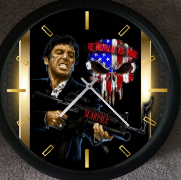 unknow | Wall Decor | Scar Face Mens Led Clock | Poshmark